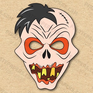 Evil Masks Printable Color + Coloring, Paper DIY for Kids and Adults ...