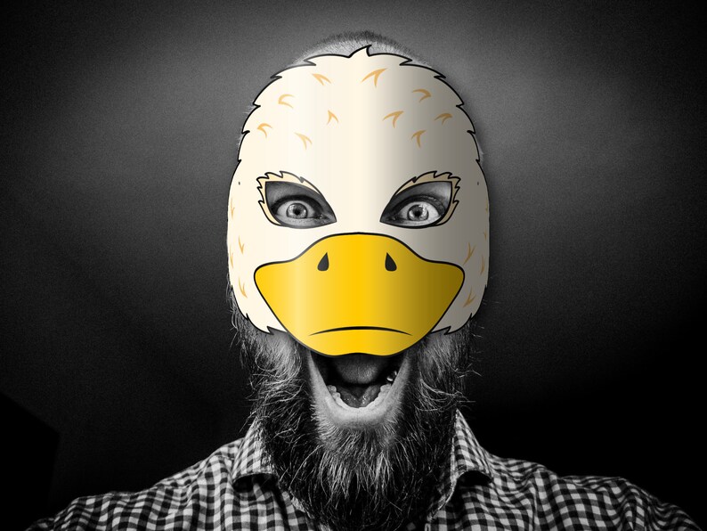 Duck Mask Printable Paper DIY for Kids and Adults. PDF - Etsy