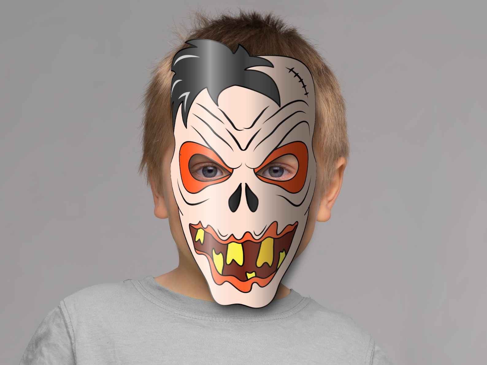 Evil Mask Printable, Paper DIY for Kids and Adults. PDF Template ...