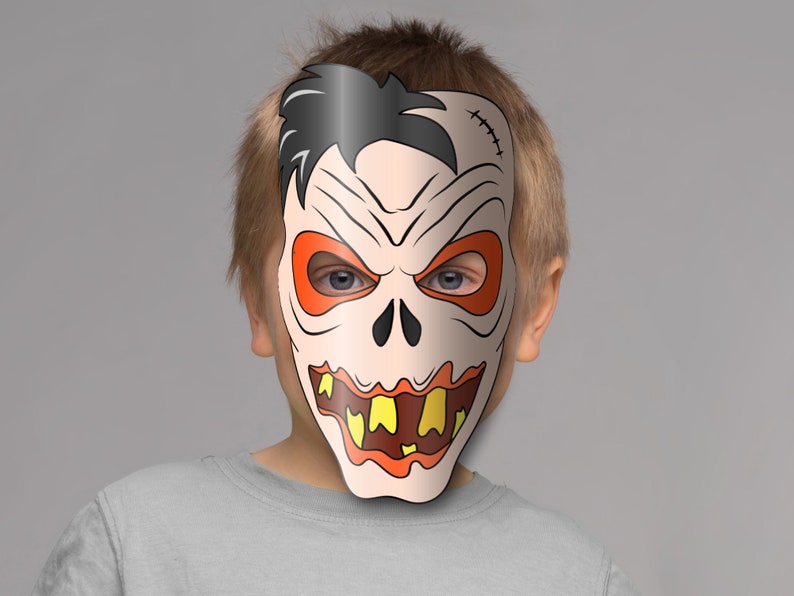 Evil Mask Printable, Paper DIY for Kids and Adults. PDF Template ...