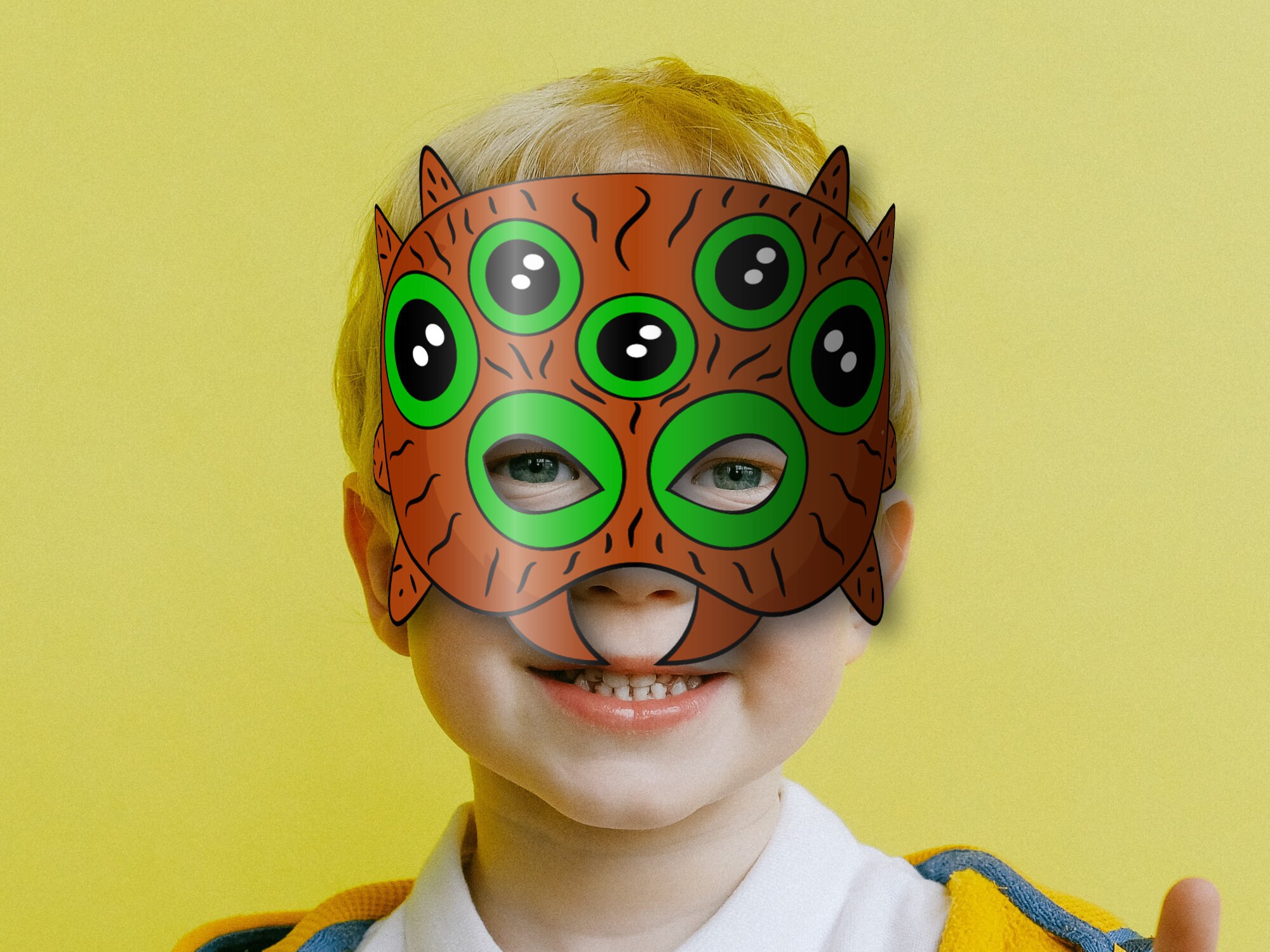 Spider Masks Printable Color Coloring, Paper DIY for Kids and Adults ...