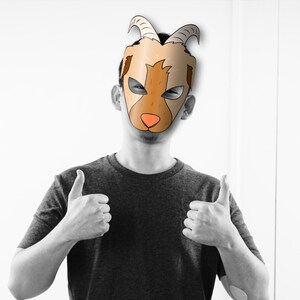 Goat Mask Printable Paper DIY for Kids and Adults. PDF - Etsy