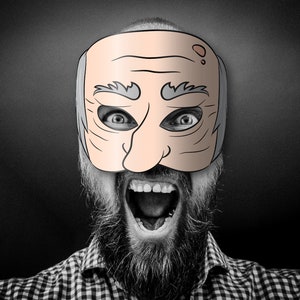 Old Man Mask Printable Paper DIY for Kids and Adults. PDF - Etsy