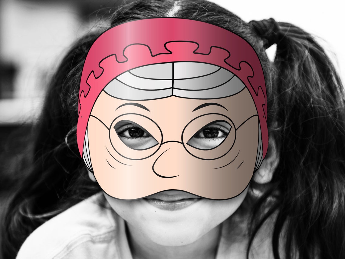 Grandma Mask Printable little Red Riding Hood Paper DIY for - Etsy