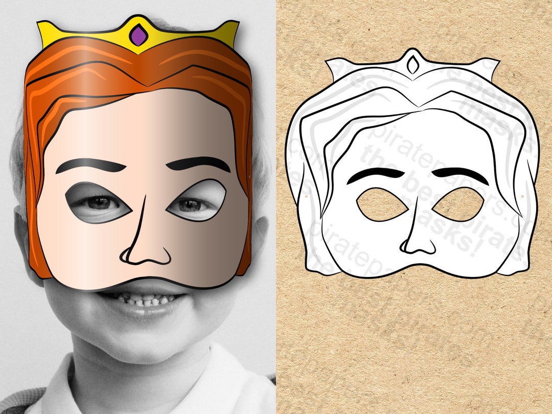 Prince Masks Printable Color Coloring Paper DIY for Kids - Etsy
