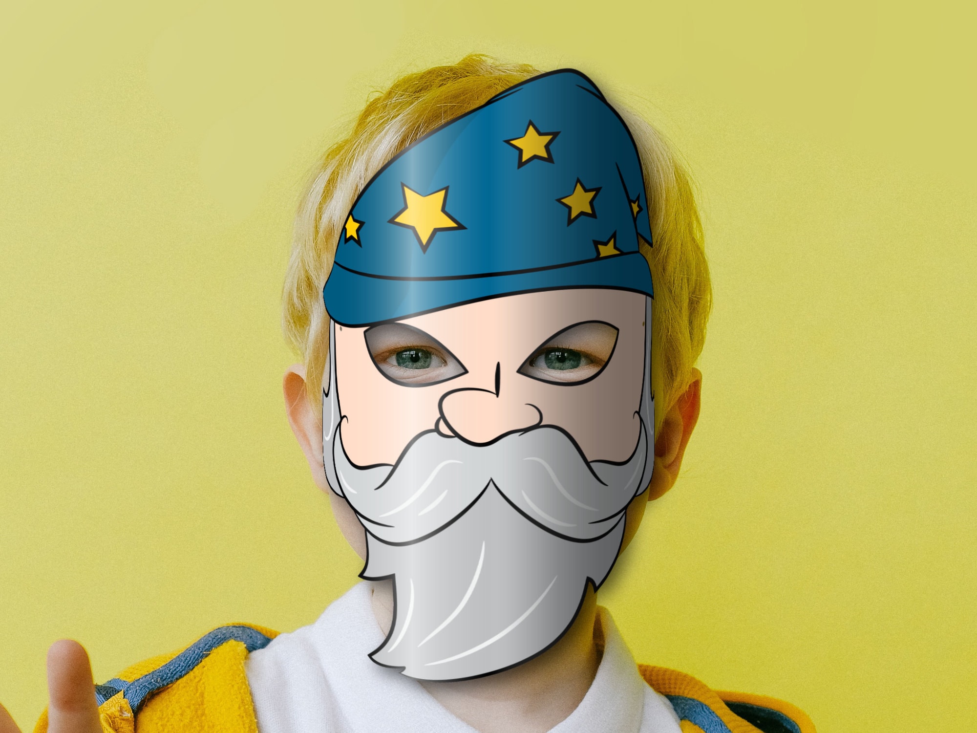 Wizard Mask Printable, Paper DIY for Kids and Adults. PDF Template ...