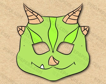 Chinese Dragon Mask Printable, Paper DIY for Kids and Adults. PDF ...