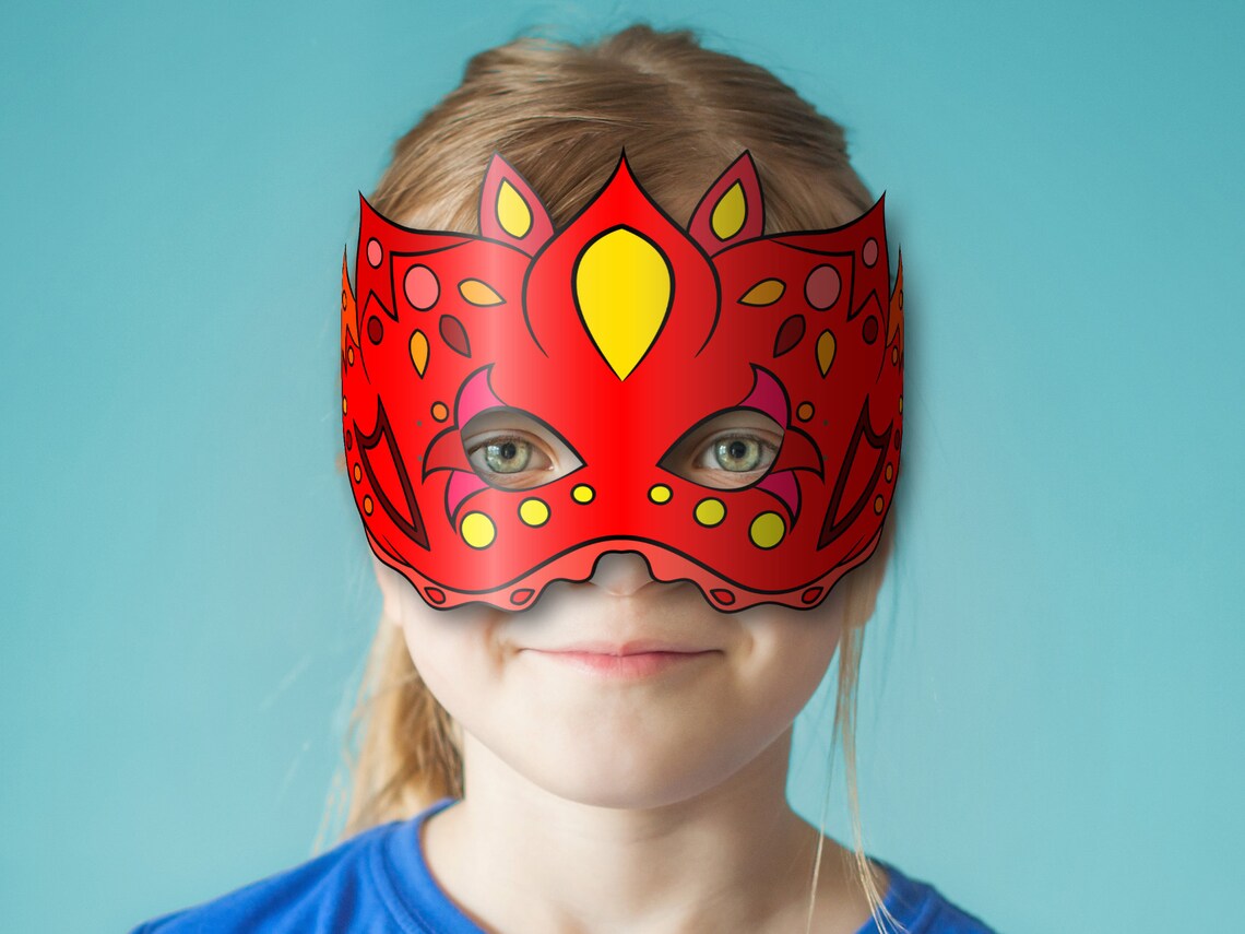 Fairy #4 Mask Printable, Paper DIY for Kids and Adults. PDF Template ...