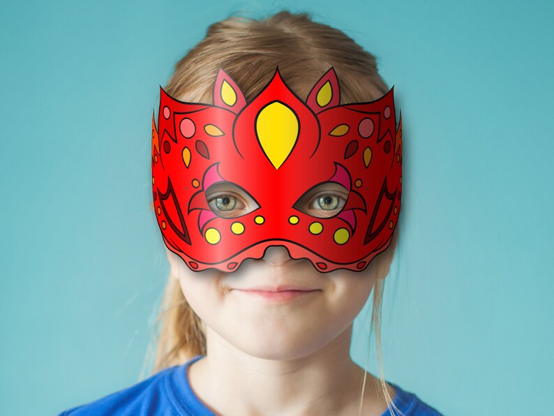 Fairy #4 Mask Printable, Paper DIY for Kids and Adults. PDF Template ...