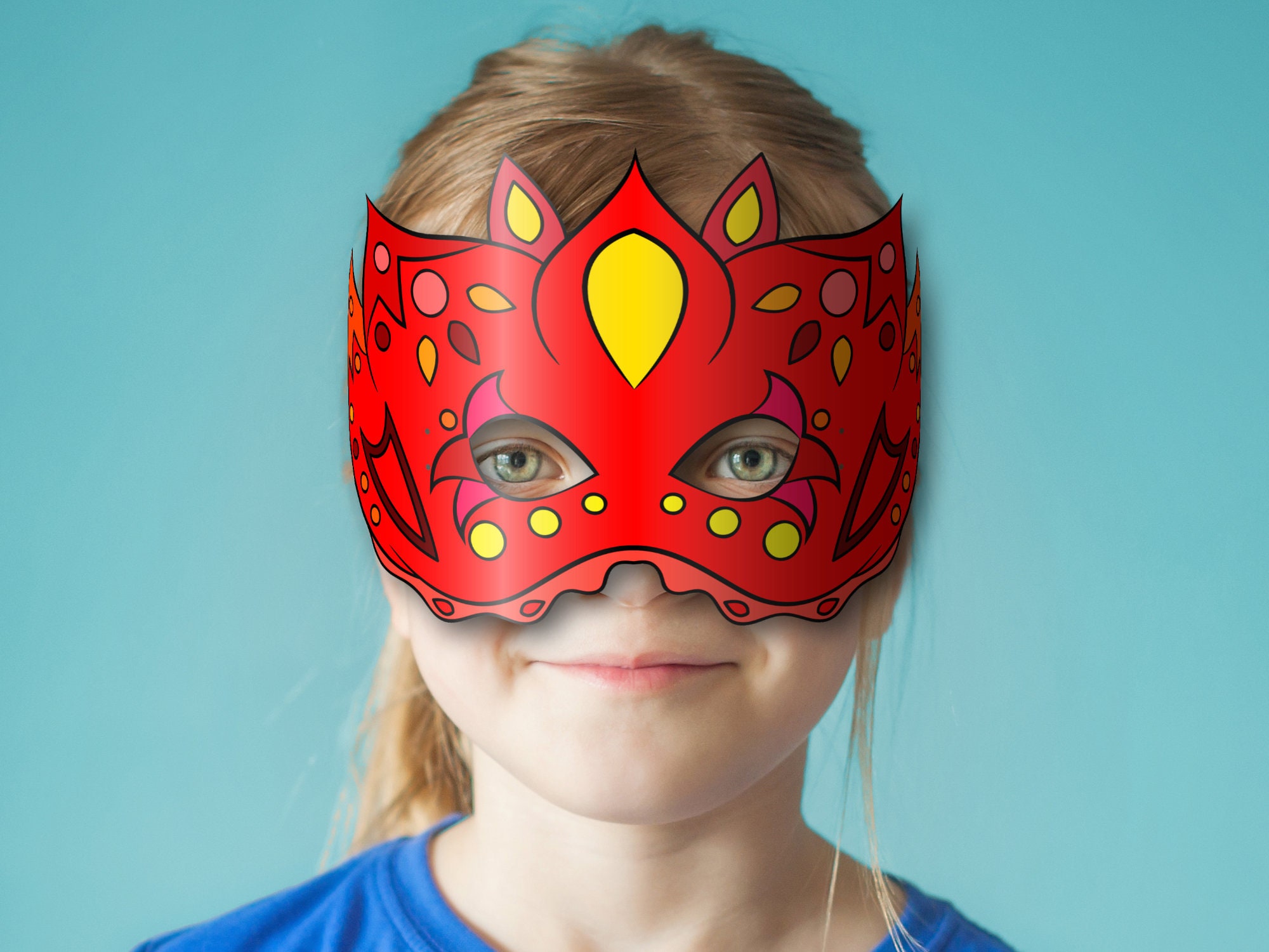 Fairy 4 Mask Printable, Paper DIY for Kids and Adults. PDF Template ...