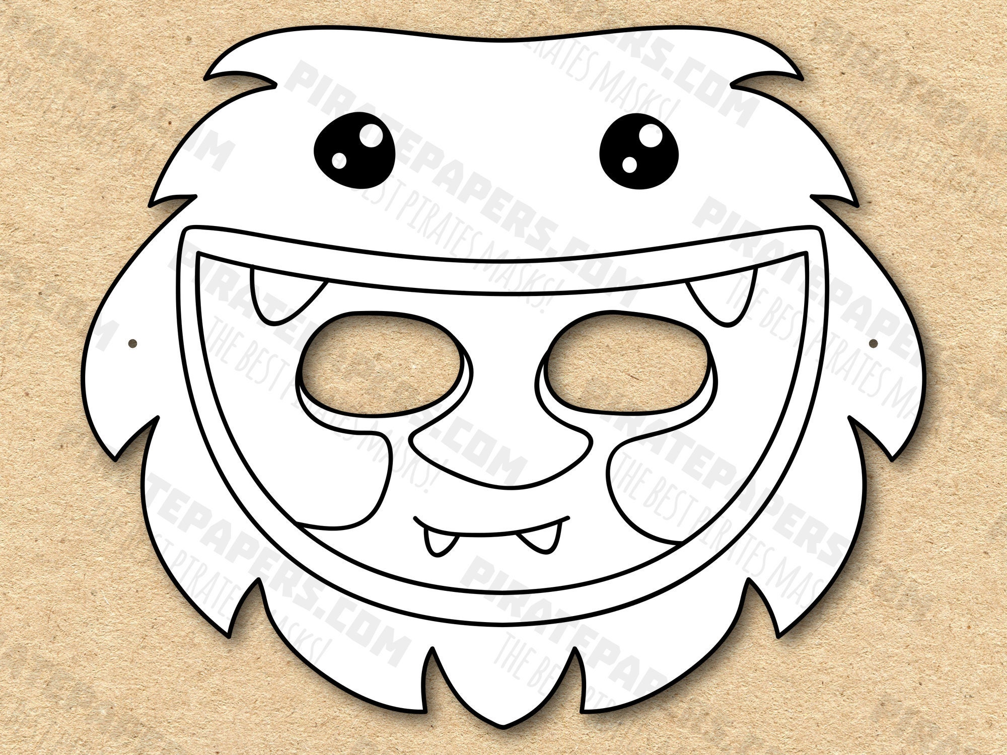 Monster #5 Mask Printable Coloring, Paper DIY for Kids and Adults. PDF ...