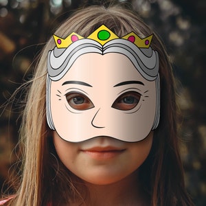 Queen Mother Mask Printable, Paper DIY for Kids and Adults. PDF ...