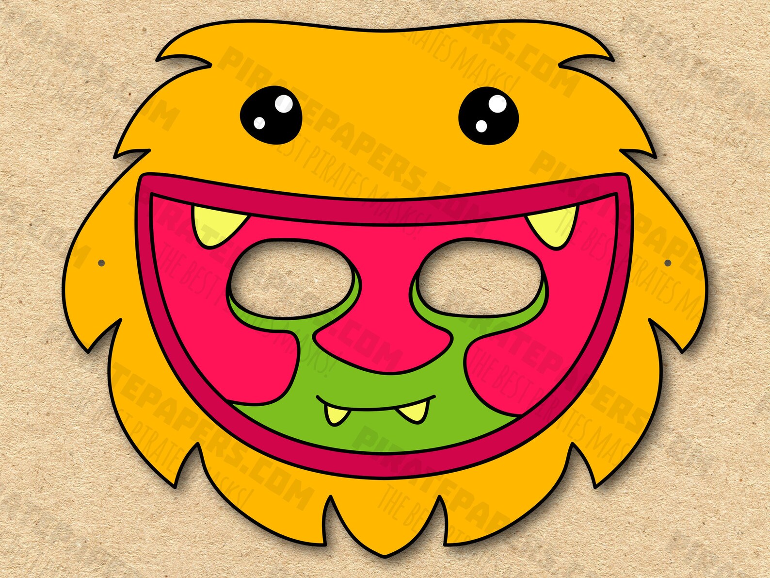 Monster #5 Mask Printable, Paper DIY for Kids and Adults. PDF Template ...