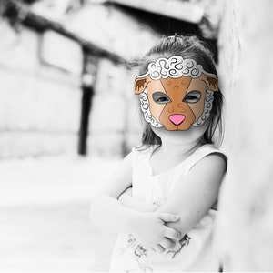 Sheep Mask Printable Paper DIY for Kids and Adults. PDF - Etsy