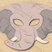 Elephant Mask Printable, Paper DIY for Kids and Adults. PDF Template ...
