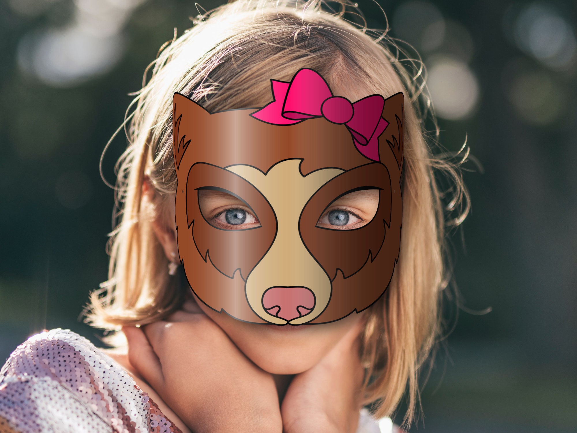 Goldilocks and the Three Bears Masks Printable, Papa Bear, Mama Bear ...
