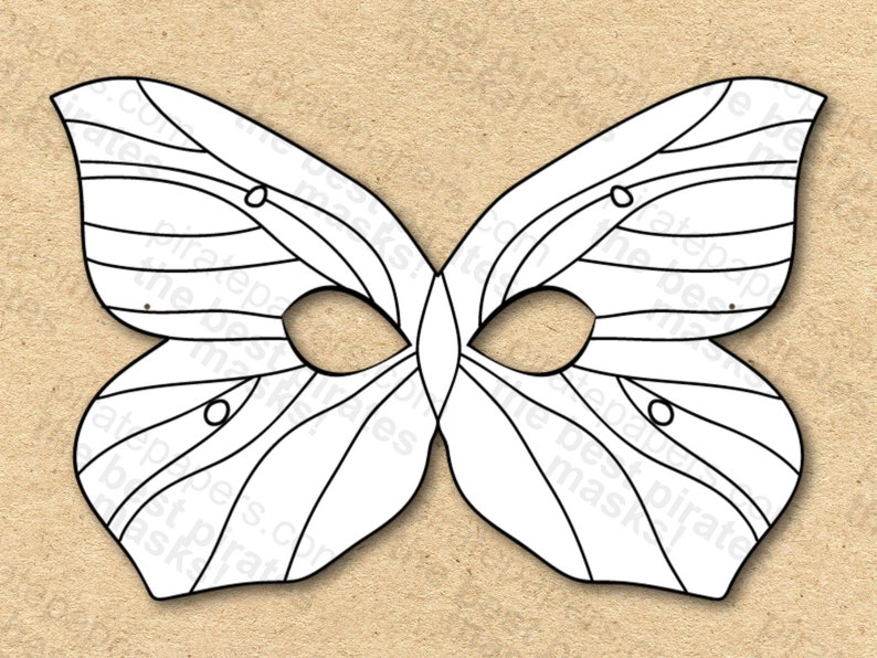 Butterfly Masks Printable Color Coloring Brimstone Paper - Etsy
