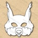 Squirrel Mask Printable Coloring, Paper DIY for Kids and Adults. PDF ...