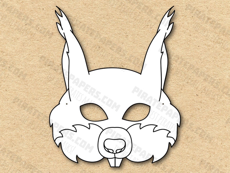 Squirrel Masks Printable Color + Coloring, Paper DIY for Kids and ...
