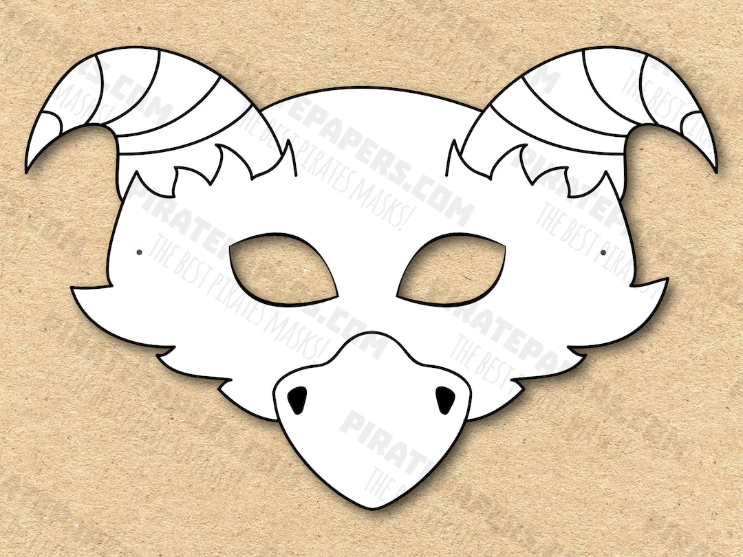 Monster #4 Mask Printable Coloring, Paper DIY for Kids and Adults. PDF ...