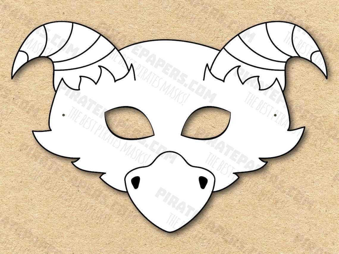 Monster #4 Mask Printable Coloring, Paper DIY for Kids and Adults. PDF ...