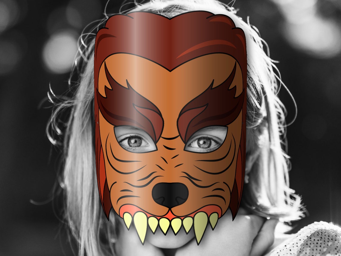 Werewolf Mask Printable Paper DIY for Kids and Adults. PDF - Etsy