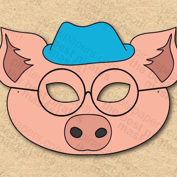 3 Little Pigs Masks Coloring - Etsy