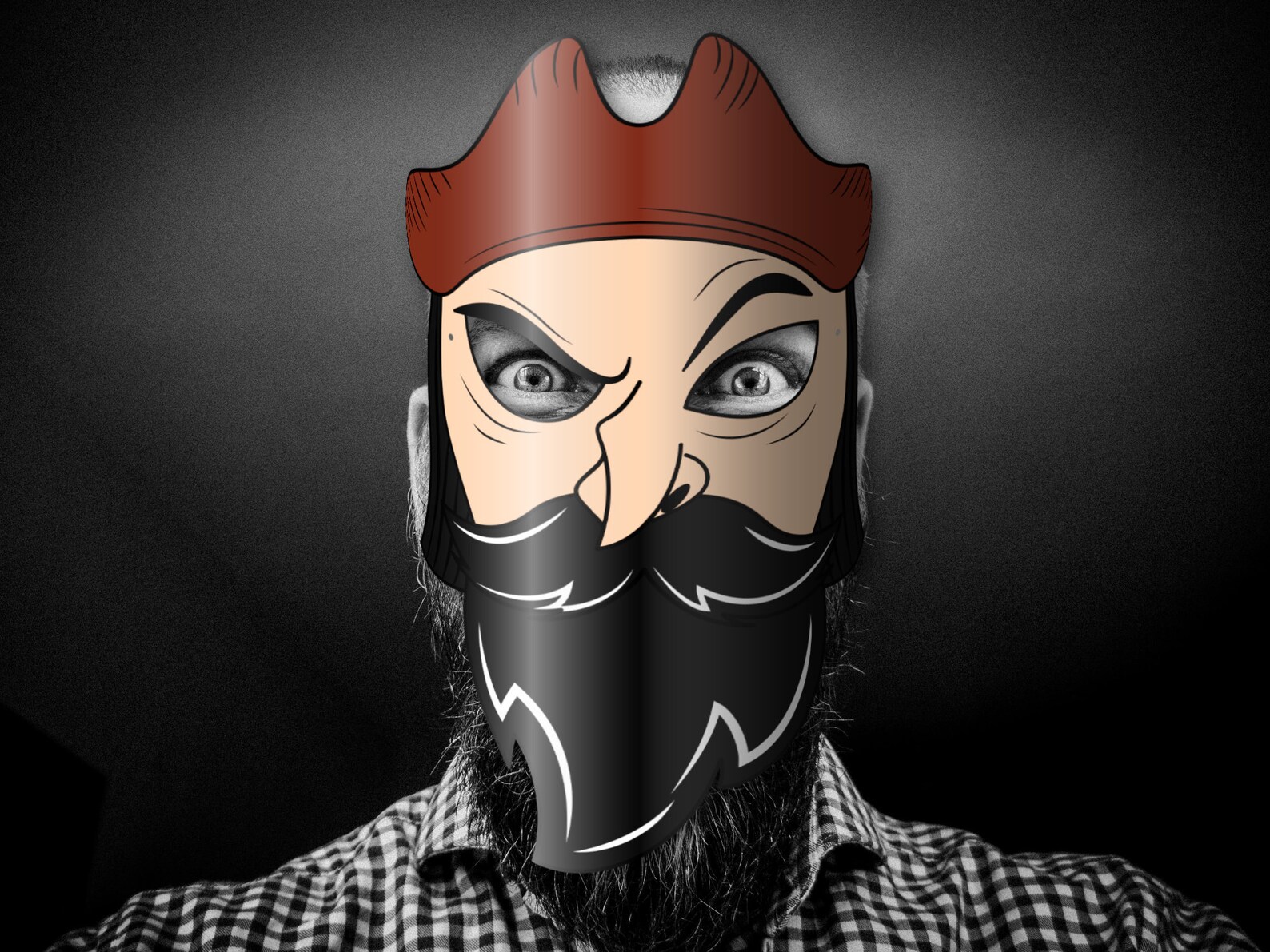 Pirate Blackbeard Mask Printable Paper DIY for Kids and - Etsy