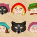 Little Red Riding Hood Masks Printable, Mother, Grandma, Big Bad Wolf ...