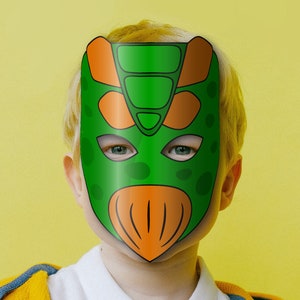 Dinosaur Stegosaurus Mask Printable, Paper DIY for Kids and Adults. PDF ...