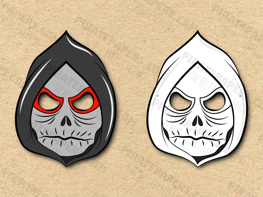 Grim Reaper death Masks Printable Color Coloring, Paper DIY for Kids ...
