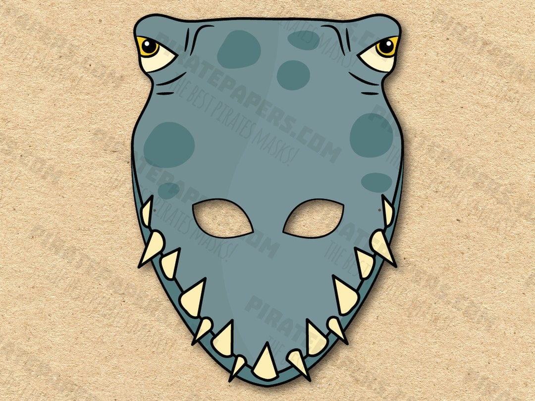 Dinosaur Liopleurodon Mask Printable, Paper DIY for Kids and Adults ...