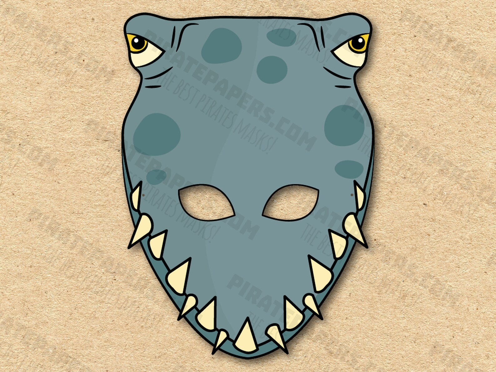 Dinosaur Liopleurodon Mask Printable, Paper DIY for Kids and Adults ...