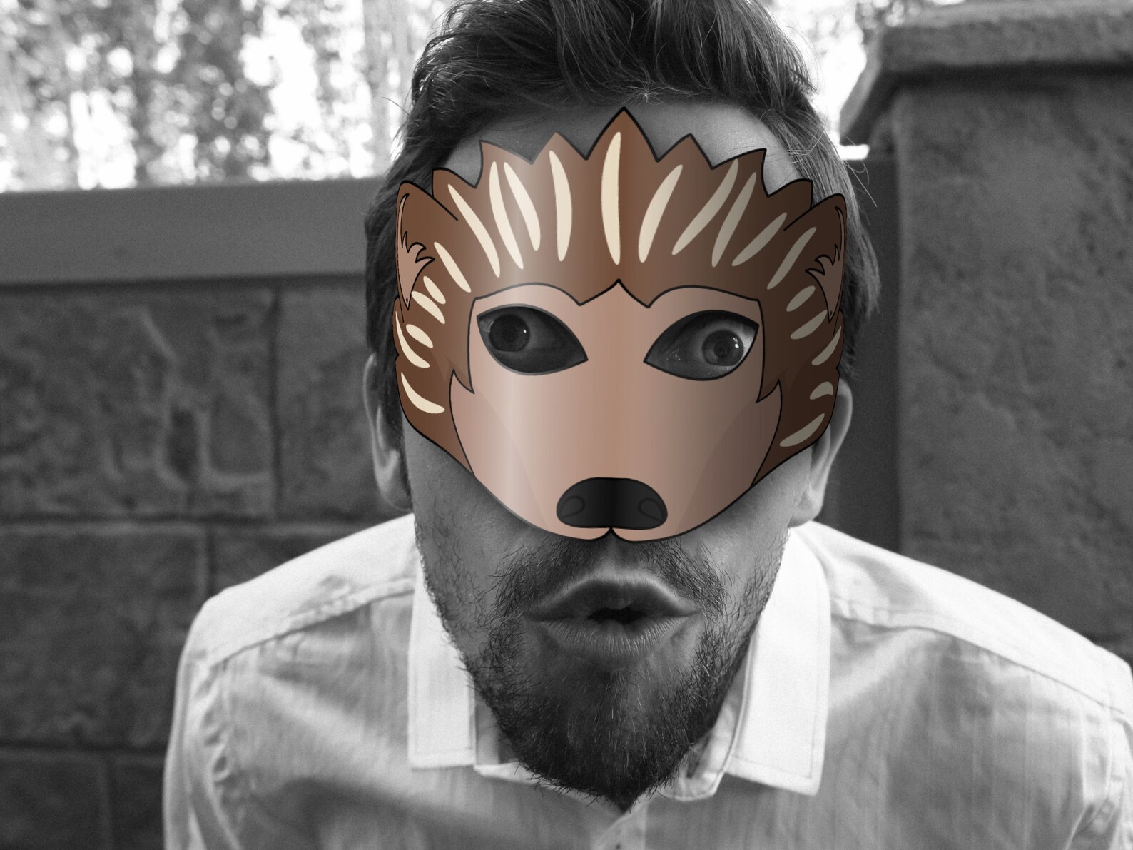 Hedgehog 2 Mask Printable Paper DIY for Kids and Adults. PDF - Etsy