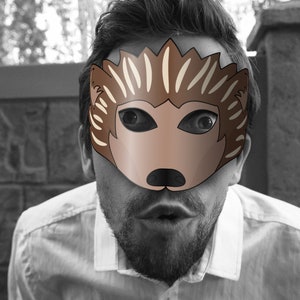 Hedgehog 2 Mask Printable Paper DIY for Kids and Adults. PDF - Etsy