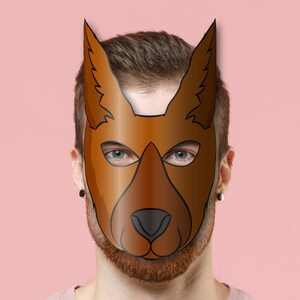 Kangaroo Mask Printable, Paper DIY for Kids and Adults. PDF Template ...
