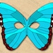 Butterfly Mask Printable Blue Morpho, Paper DIY for Kids and Adults ...