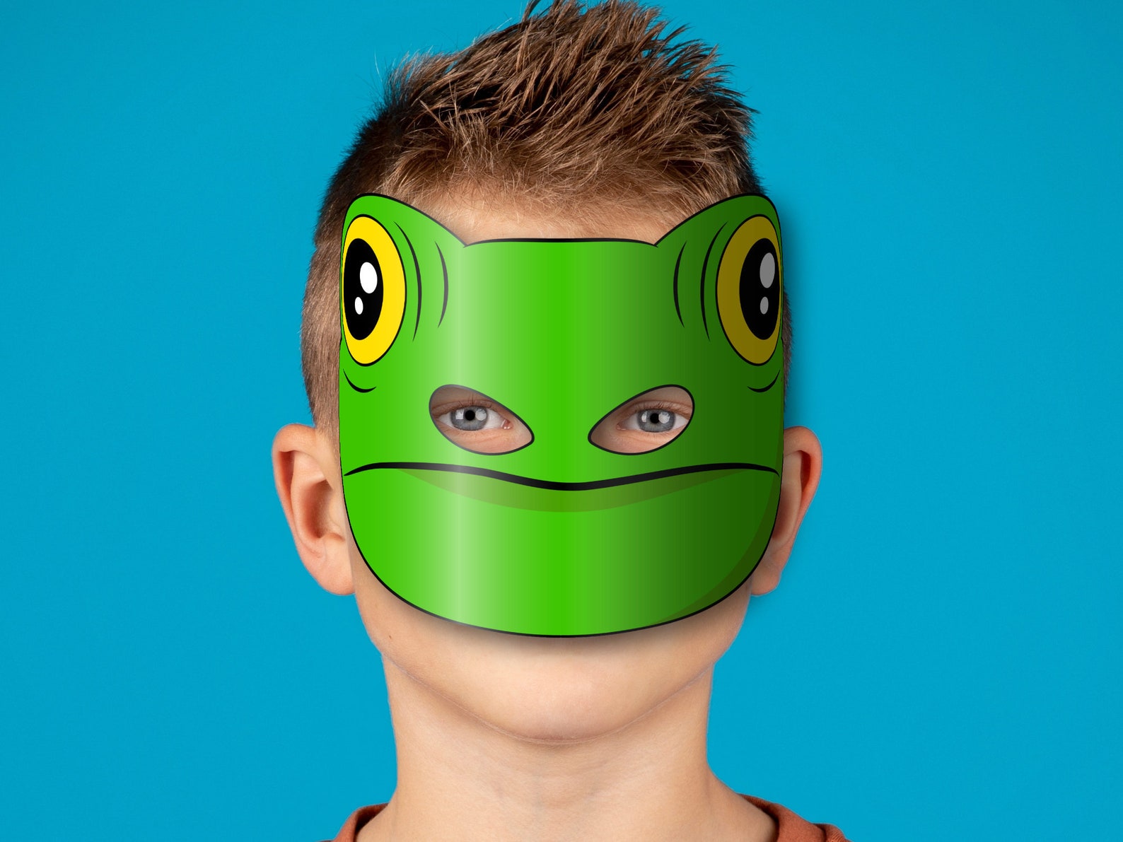 Frog Mask Printable, Paper DIY for Kids and Adults. PDF Template ...