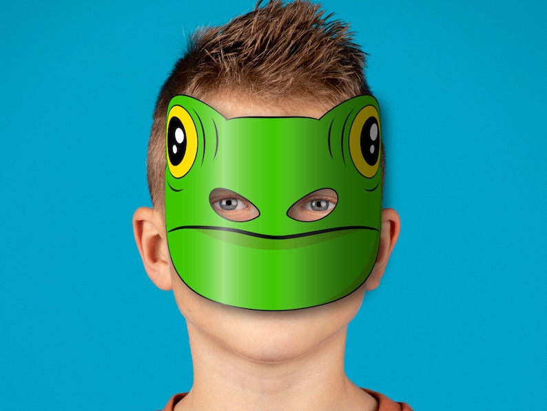Frog Mask Printable, Paper DIY for Kids and Adults. PDF Template ...