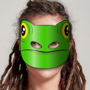 Frog Mask Printable, Paper DIY for Kids and Adults. PDF Template ...