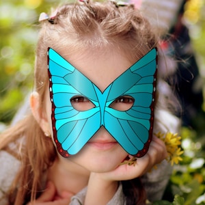 Butterfly Mask Printable Blue Morpho, Paper DIY for Kids and Adults ...
