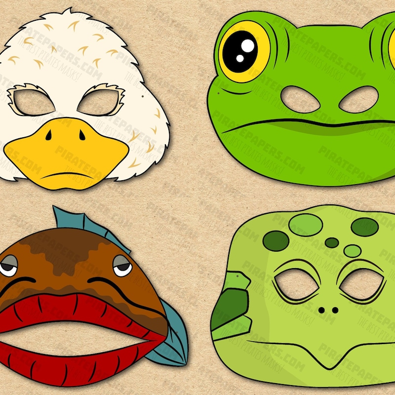 Frog Mask Printable - Etsy