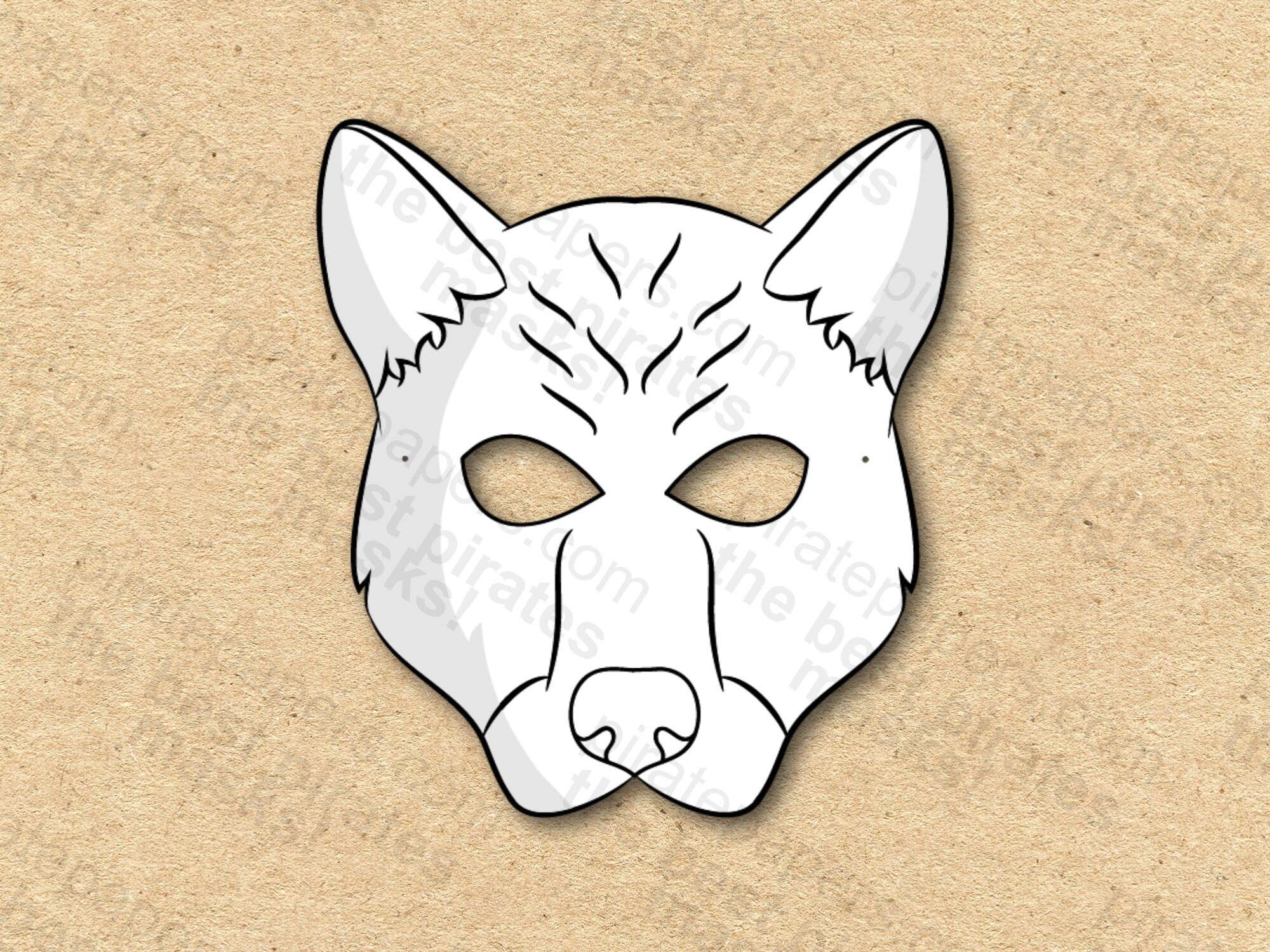 Dingo Mask Printable Coloring Paper DIY for Kids and Adults. - Etsy