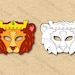 Lion King Masks Printable Color Coloring, Paper DIY for Kids and Adults ...