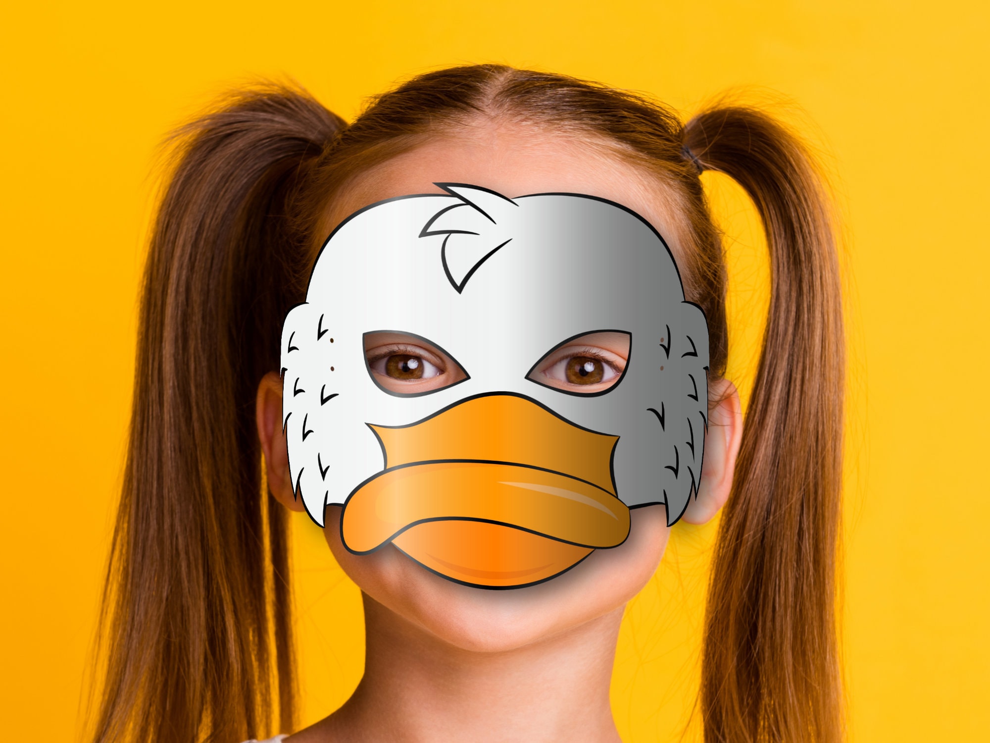 Goose Mask Printable, Paper DIY for Kids and Adults. PDF Template ...