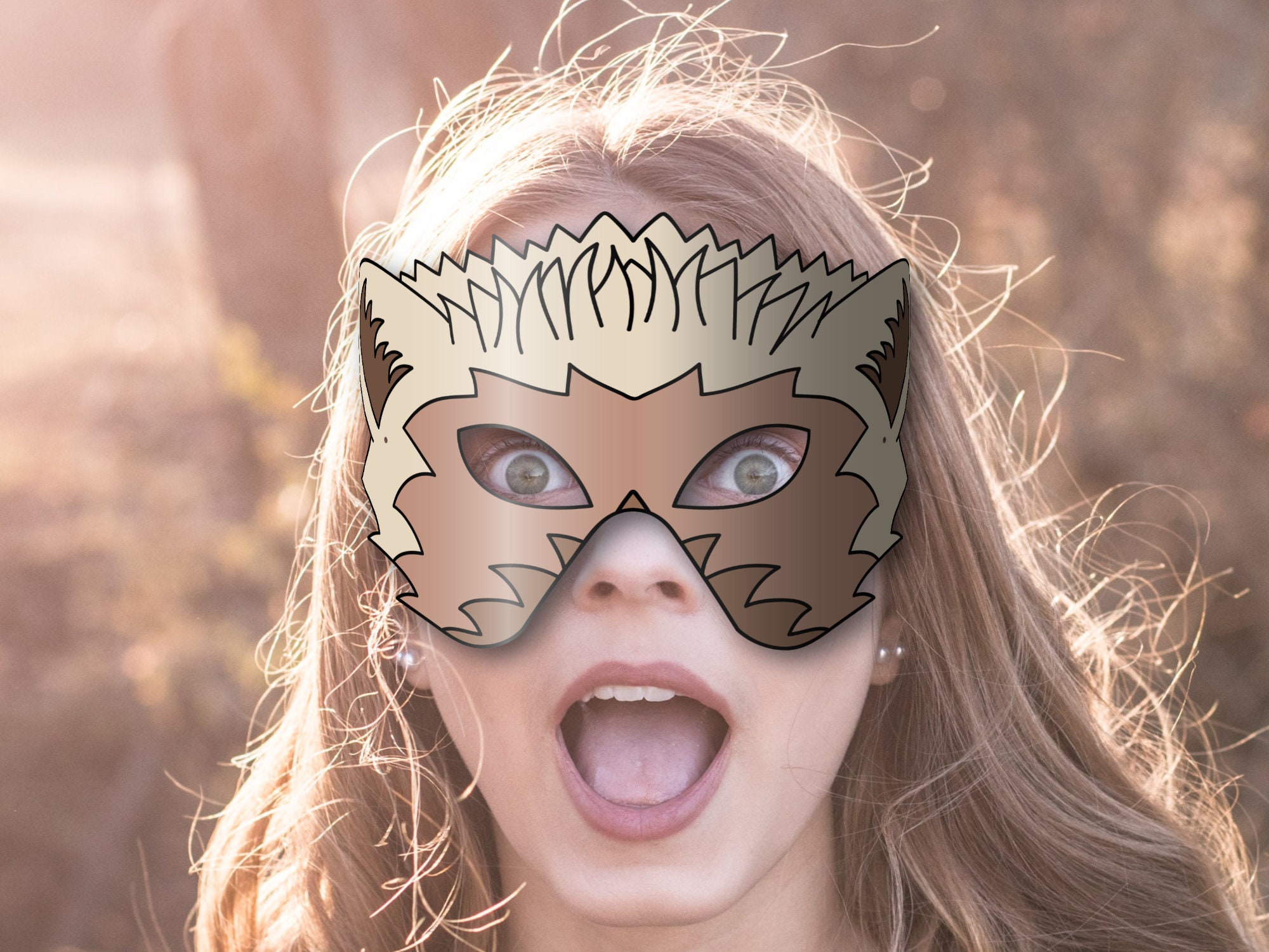 Hedgehog Mask Printable, Paper DIY for Kids and Adults. PDF Template ...