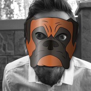 Dog Boxer Mask Printable Breed Paper DIY for Kids and Adults. - Etsy