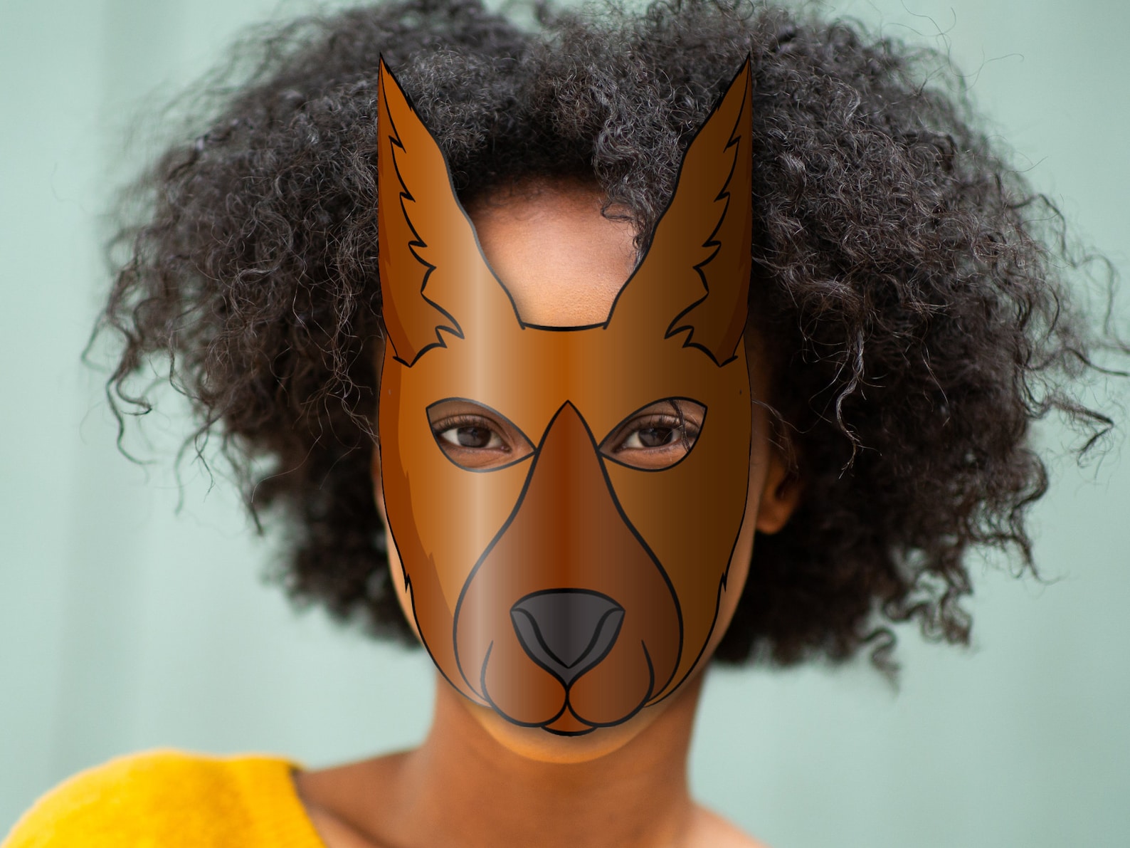 Kangaroo Mask Printable, Paper DIY for Kids and Adults. PDF Template ...