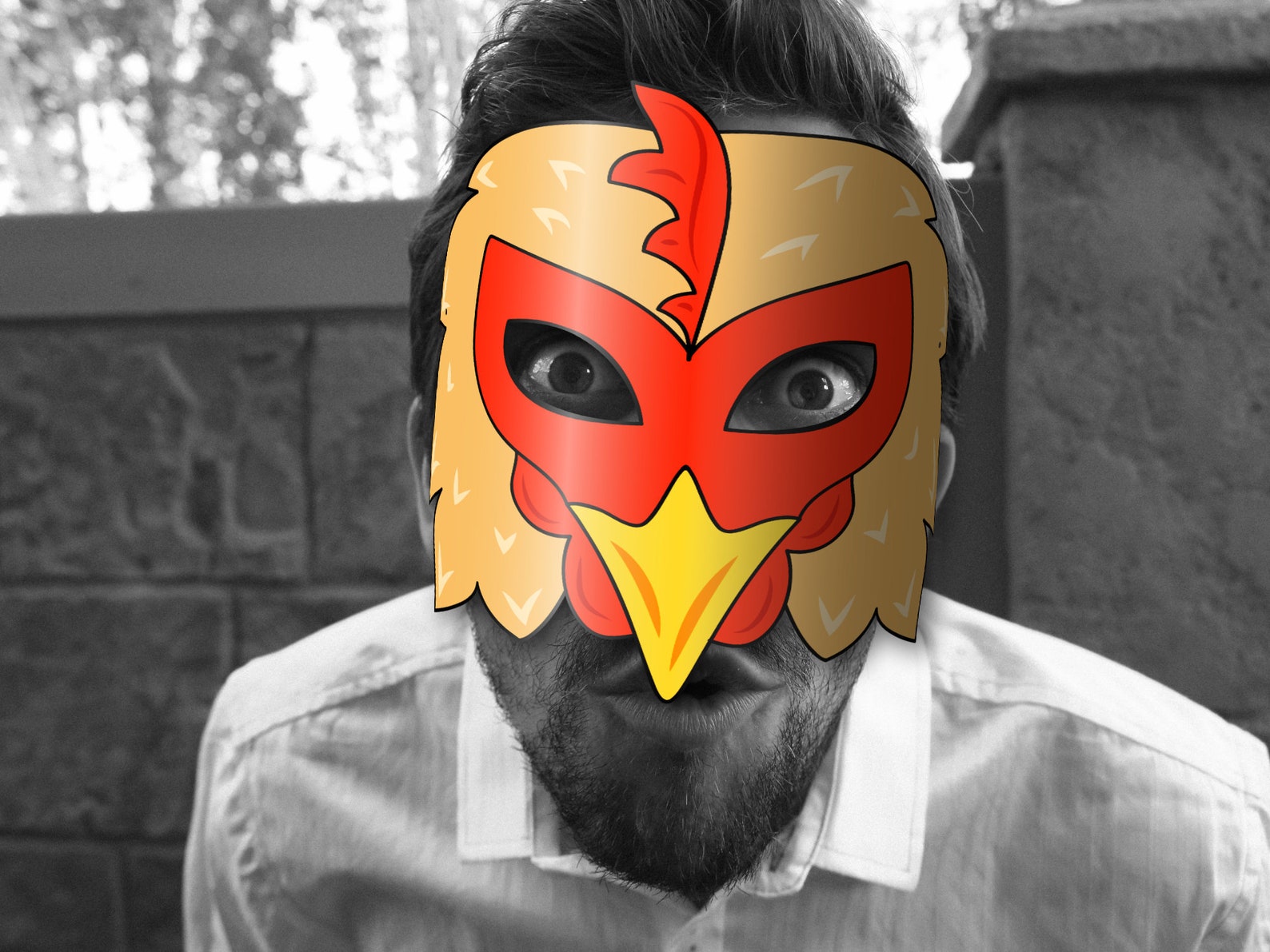 Chicken Mask Printable Hen Mask Paper DIY for Kids and - Etsy