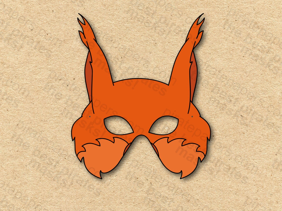 Squirrel Mask Printable Paper DIY for Kids and Adults. PDF - Etsy